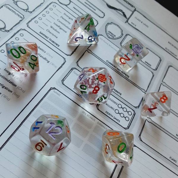 Clear Dice Set - Etsy
