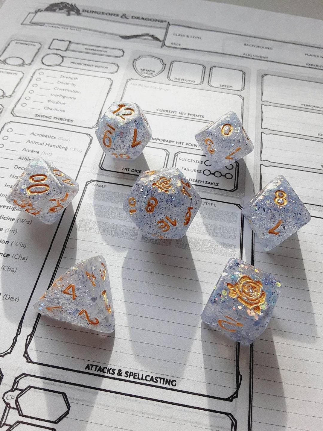 Ice Tundra Magic Polyhedral Dice Set - Etsy