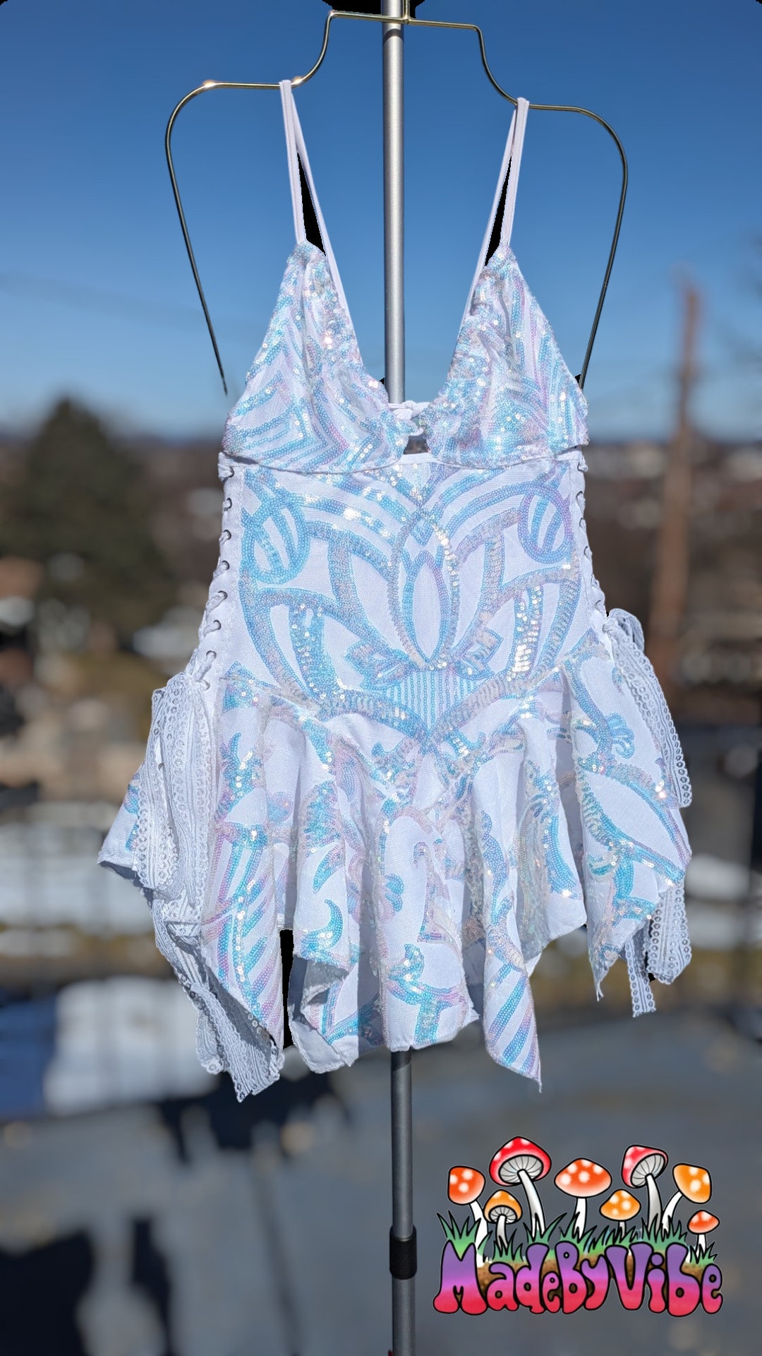 Icy Prism Sequin Fairy Dress Made to Order Pixie Rave Dress - Etsy