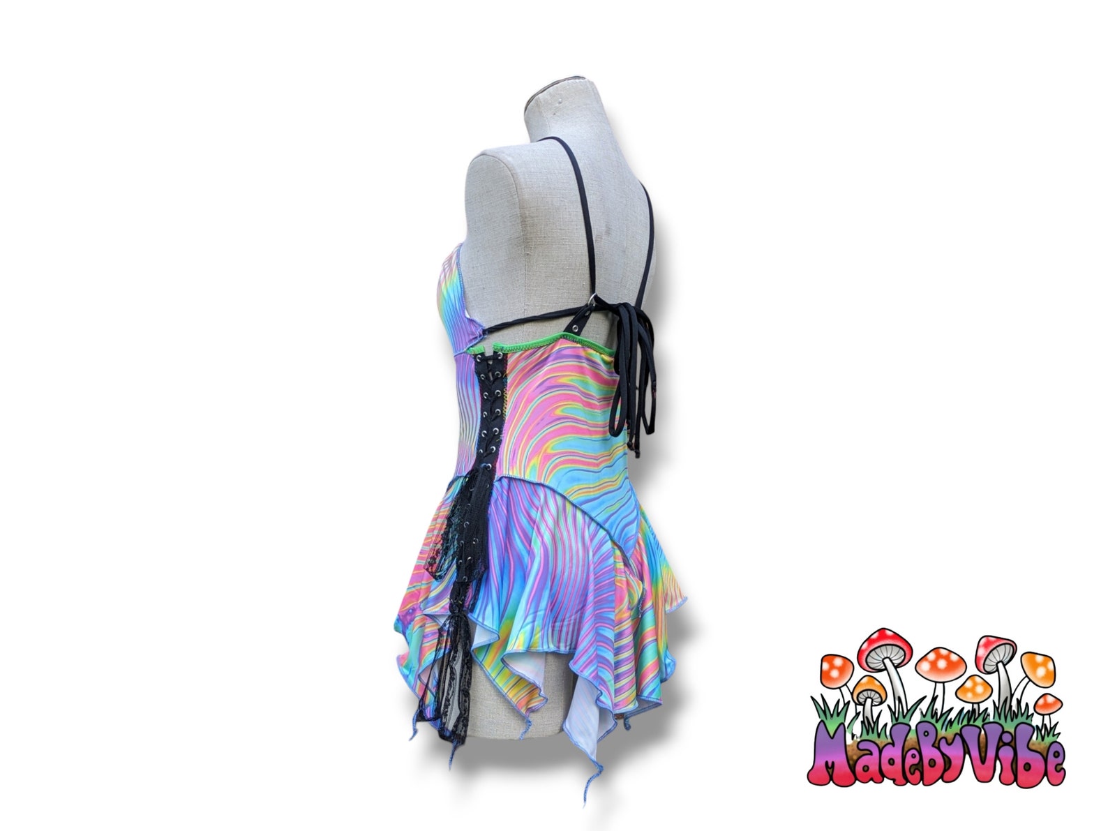 Dark Prismatic Pixie Dress: Made to Order Rave Fairy Costume - Etsy