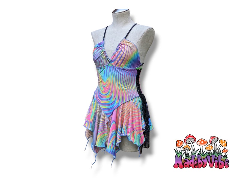 Dark Prismatic Pixie Dress: Made to Order Rave Fairy Costume - Etsy