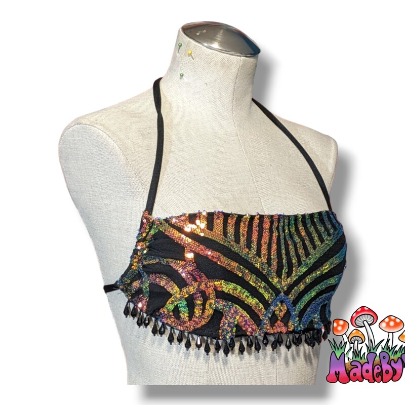 Rainbow Sequin Top - Etsy