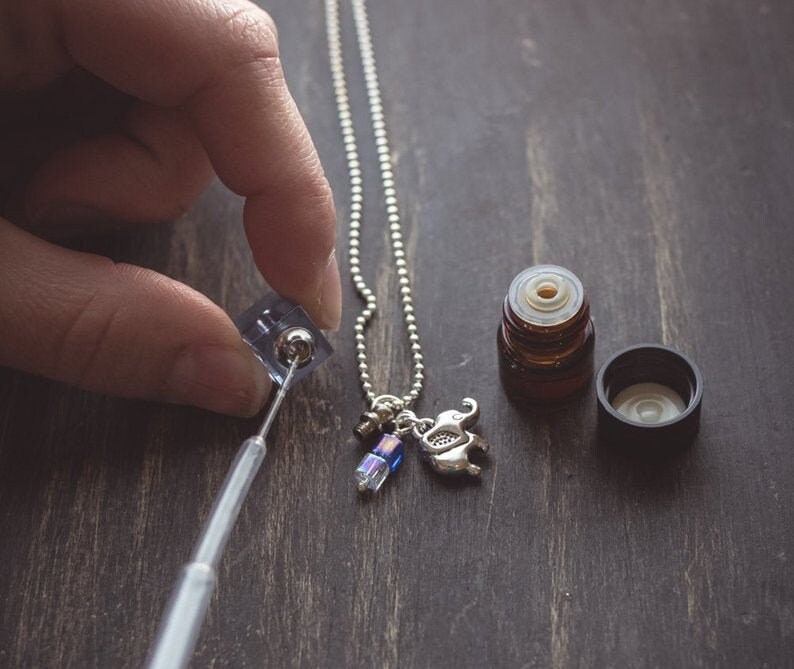 Gold Essential Oil Aromatherapy Diffuser Stainless Steel Necklace - Etsy