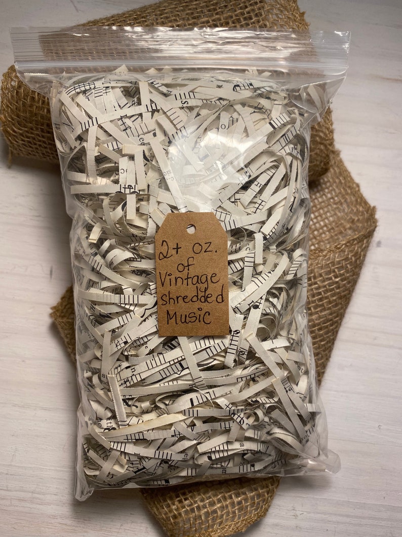 Vintage BOOK Shreds Farmhouse Decor Shredded Book Text Shipping Shreds ...