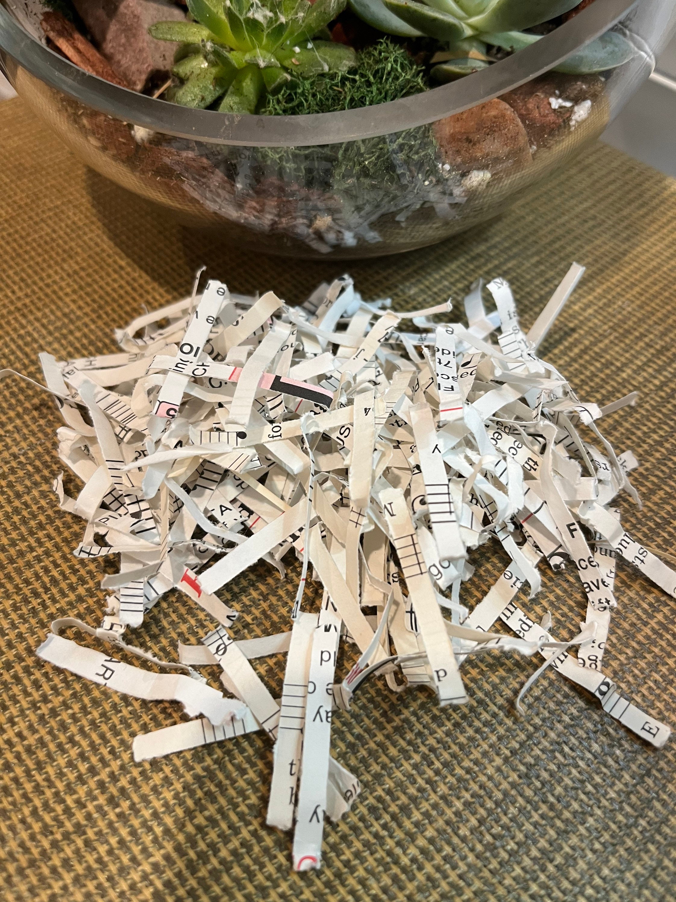 Vintage BOOK Shreds Farmhouse Decor Shredded Book Text Shipping Shreds ...