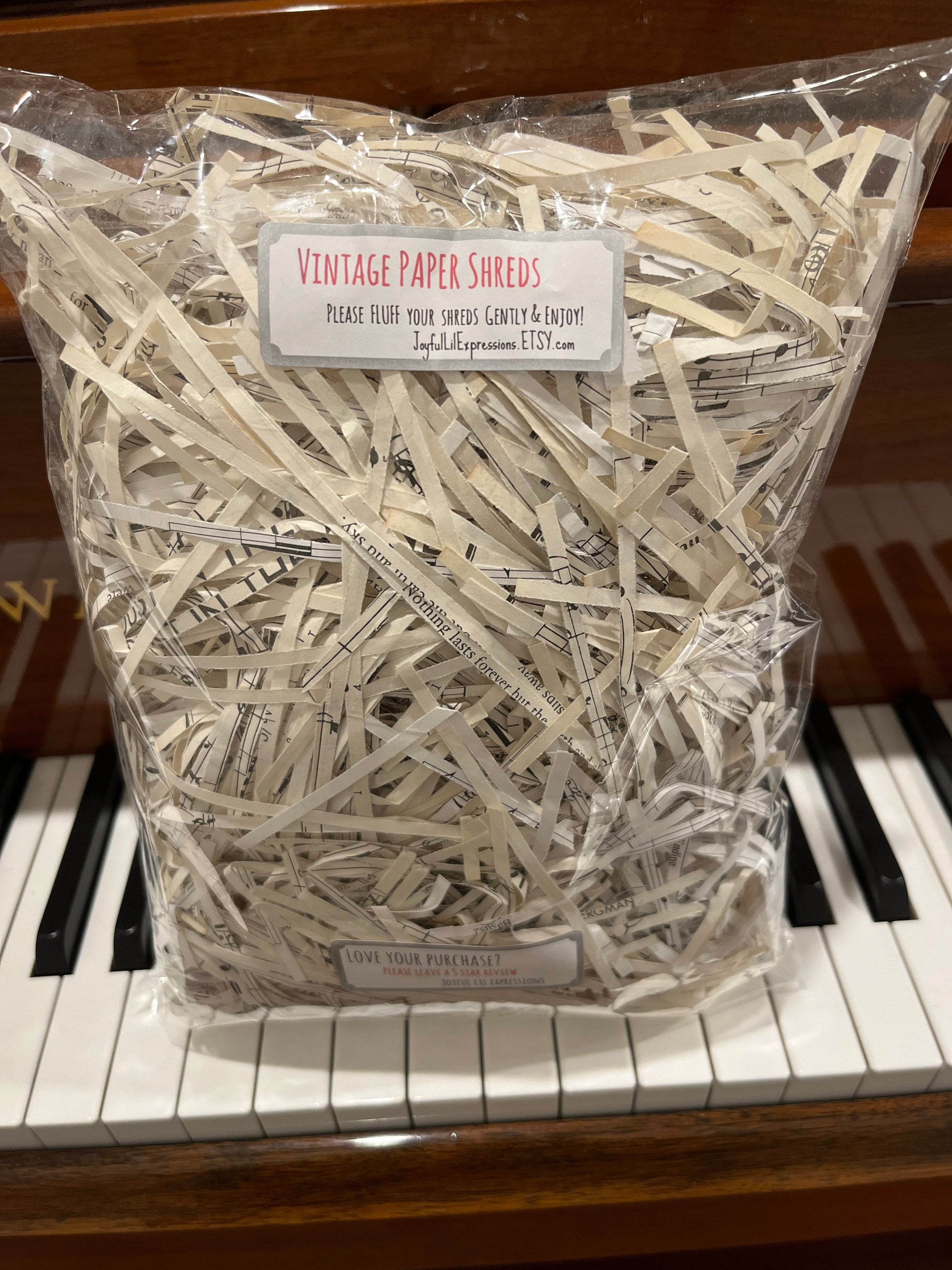 Vintage BOOK Shreds Farmhouse Decor Shredded Book Text Shipping Shreds ...