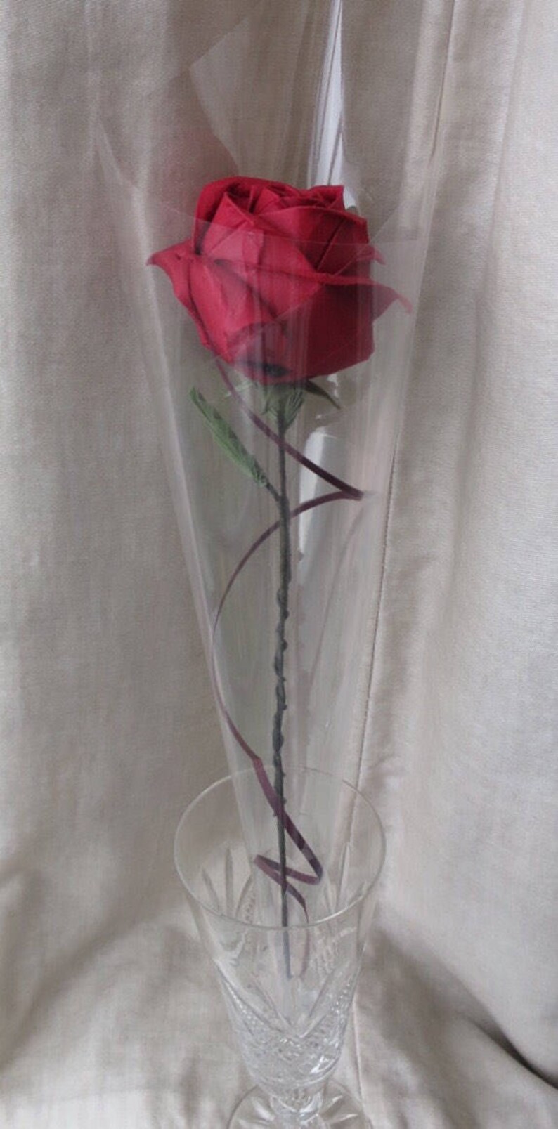 Single Wrapped Origami Rose | Etsy