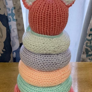 Knit Soft Stacking Rings Toy Pattern, Circular Knitting Machine Pattern ...