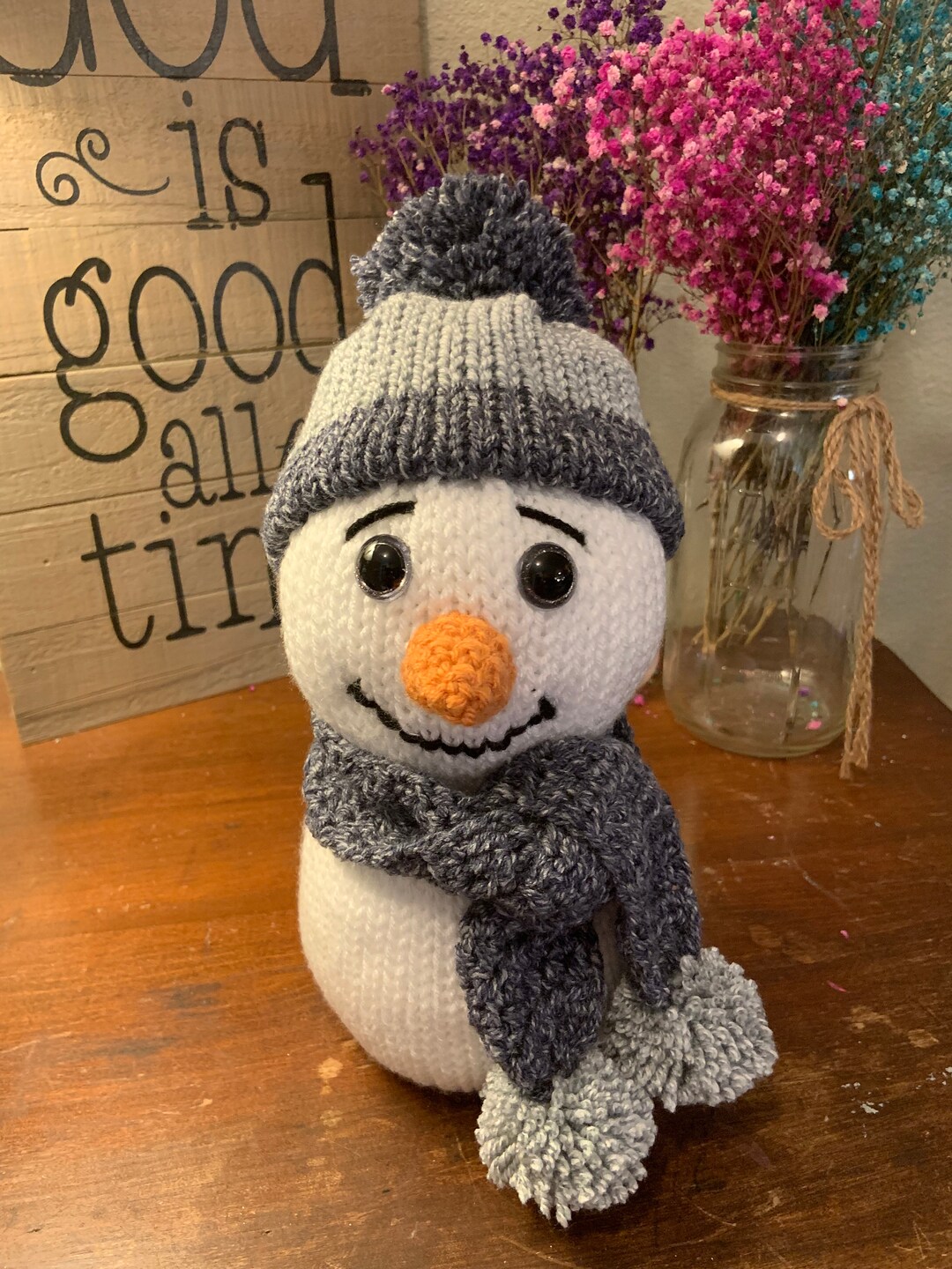 Circular Knitting Machine Snowman Pattern, No Handknitting Instructions ...