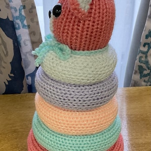 Knit Soft Stacking Rings Toy Pattern, Circular Knitting Machine Pattern ...