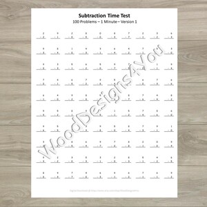 Subtraction Worksheets - Minute Math - First and Second Grade Math ...