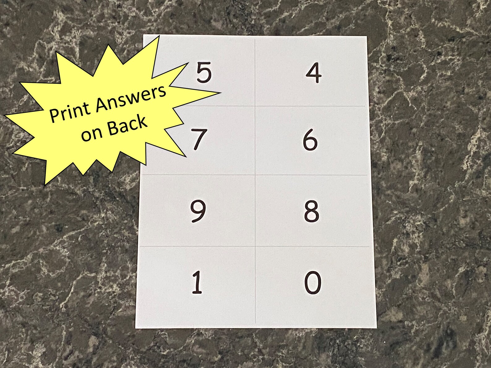 Division Flash Cards Math Facts Numbers 0-9 Fourth Grade - Etsy
