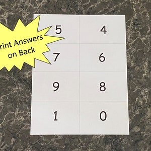 Division Flash Cards - Math Facts Numbers 0-9 - Fourth Grade Math ...