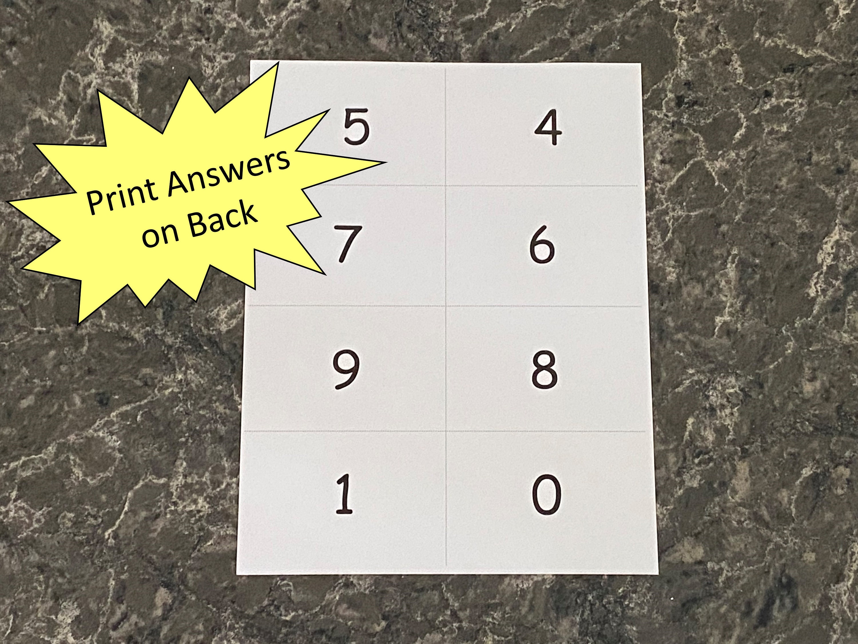 Division Flash Cards - Math Facts Numbers 0-9 - Fourth Grade Math ...