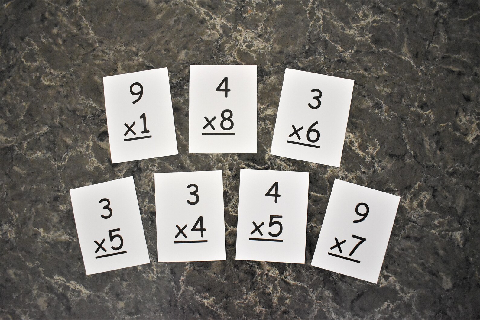 Multiplication Flash Cards Numbers 0-9 Printable Math Facts | Etsy