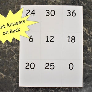 Multiplication Flash Cards Numbers 0-9 - Printable Math Facts - Around ...