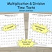 Multiplication and Division Time Test - Mixed Mad Math Minute - Third ...