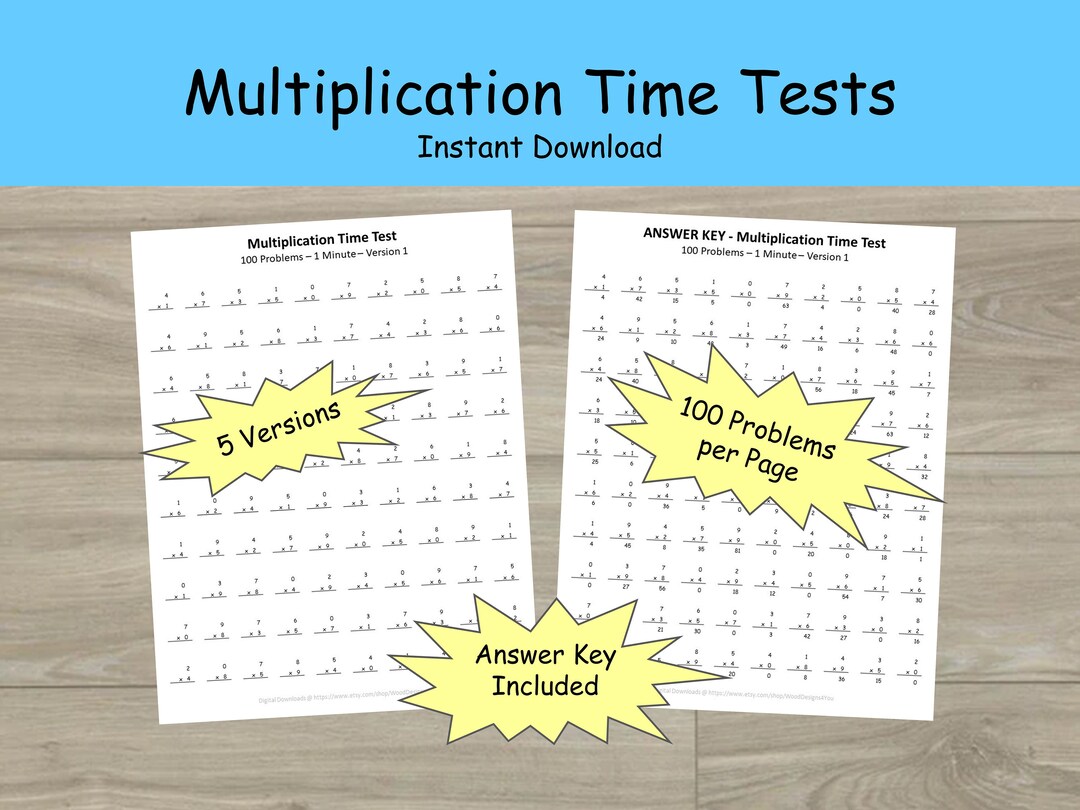 Multiplication Worksheets - Second and Third Grade Math Practice ...
