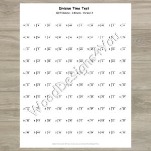 Division Worksheets - Mad Math Minute - Third and Fourth Grade Math ...
