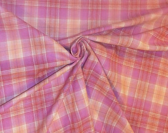 Pink Plaid Fabric - Etsy