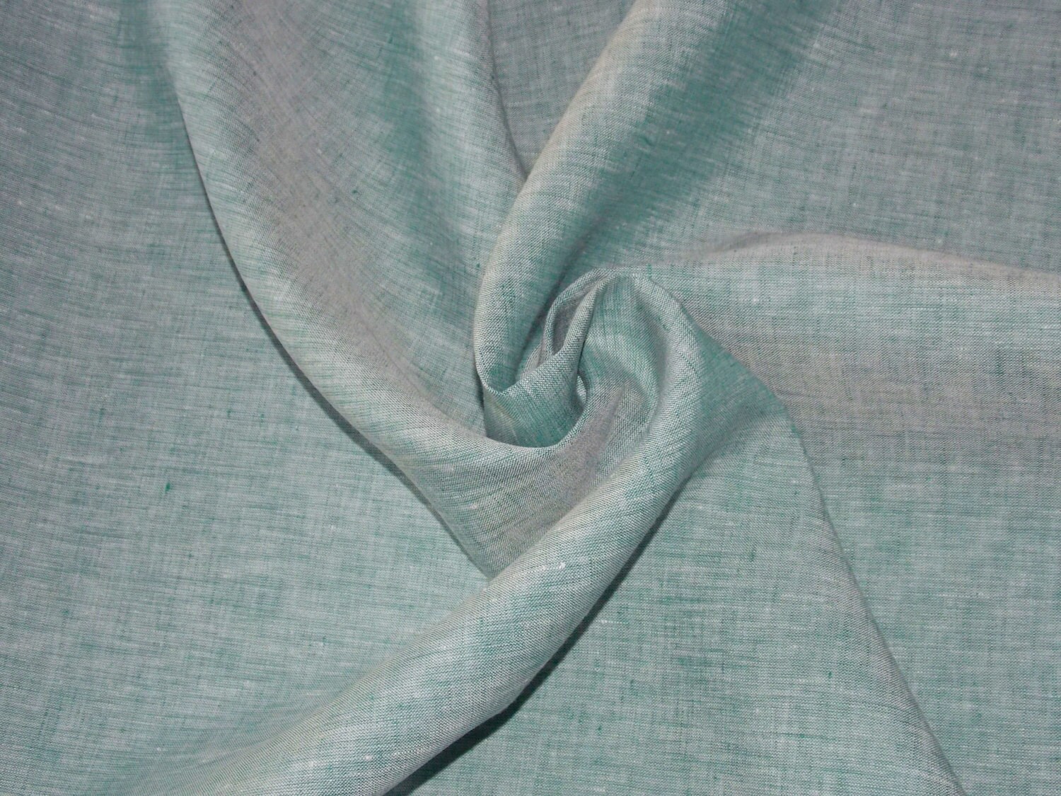 Cross-woven Linen Fabric by the Yard Teal/white - Etsy