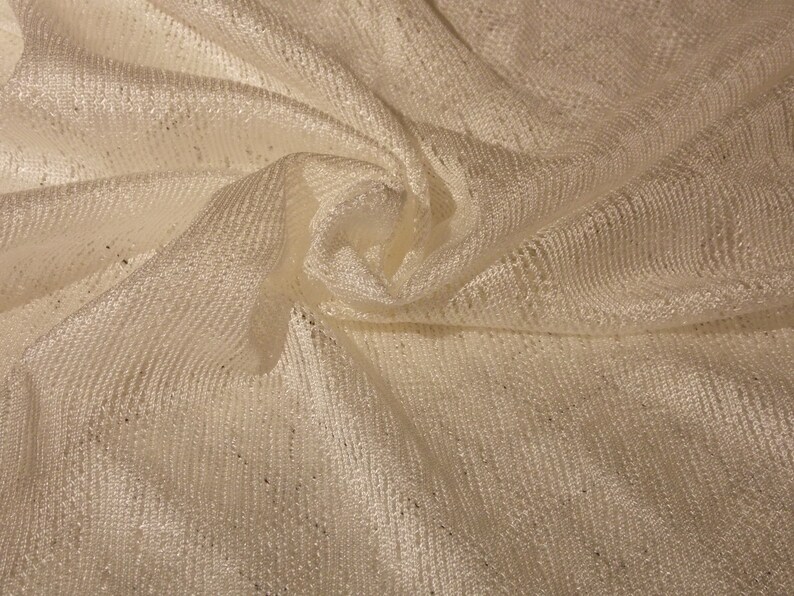 Ivory Crochet-look Lace Fabric by the Yard | Etsy