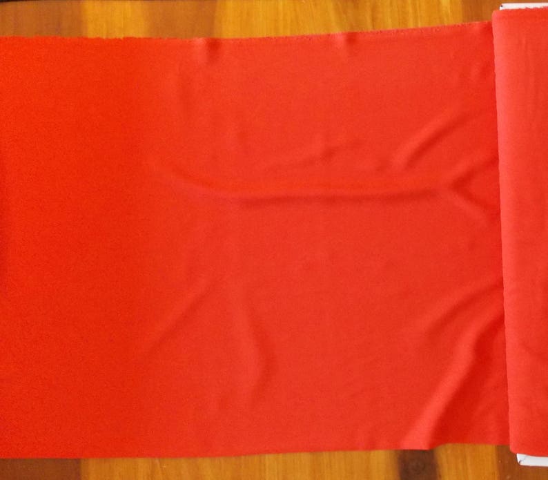 Tencel Challis Red Pepper Fabric by the Yard // Eco - Etsy