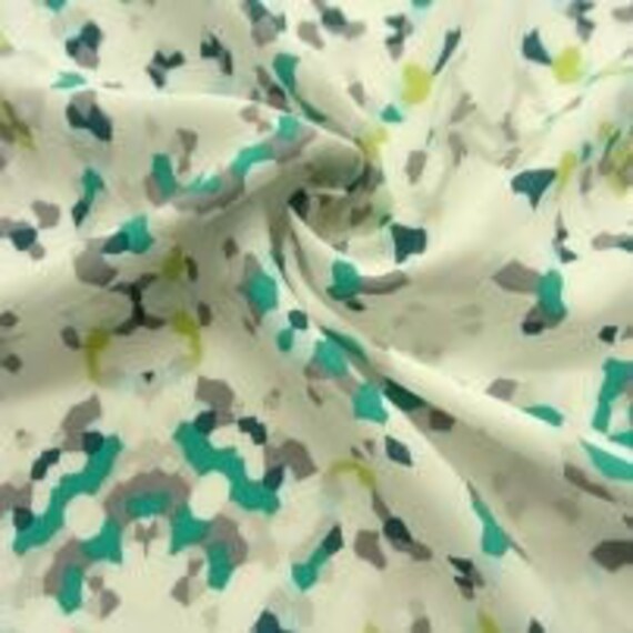 Abstract Confetti Design Rayon Challis Fabric by the Yard | Etsy