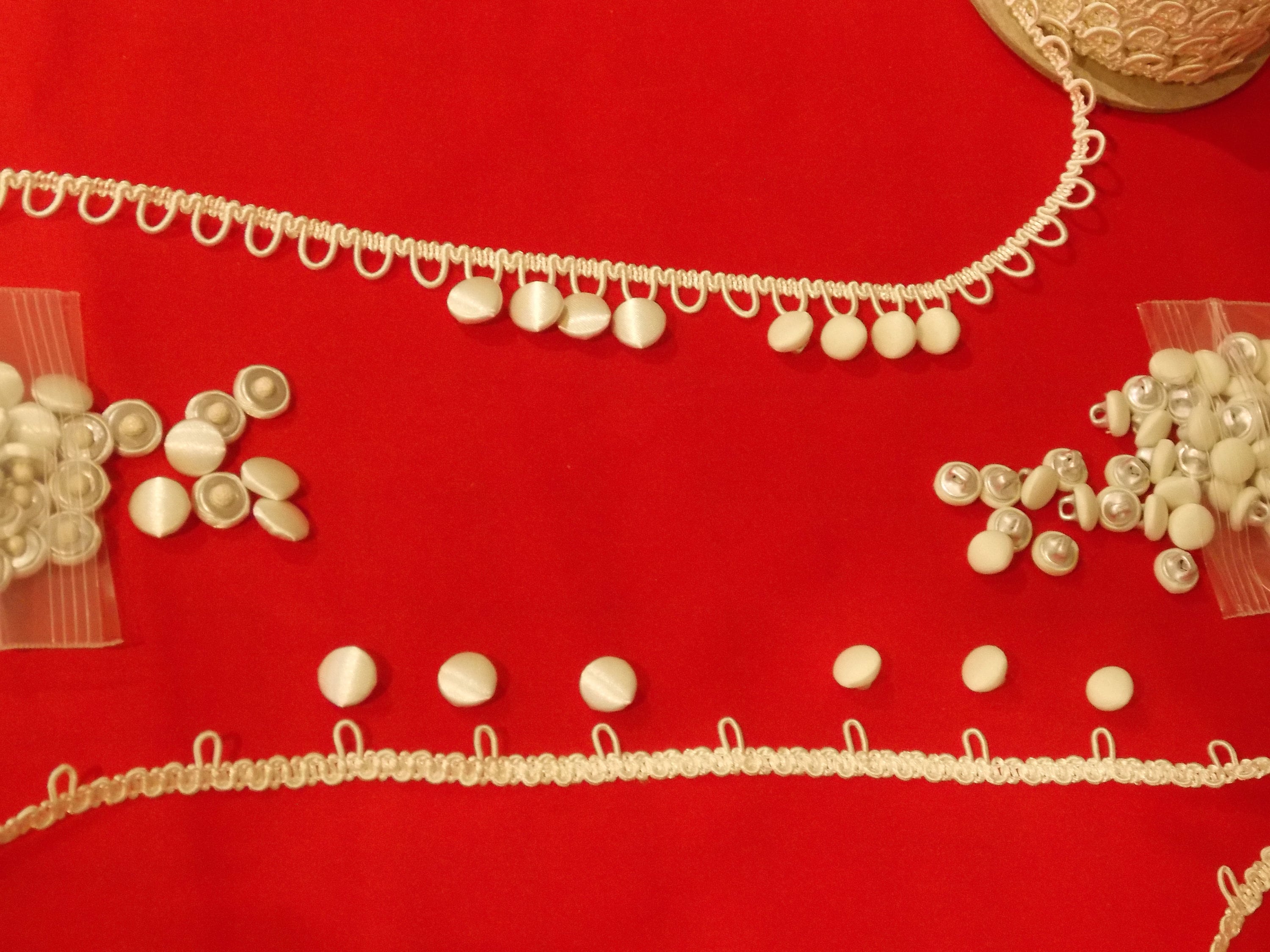 Ivory Bridal Button Loop Tape Trim - Etsy