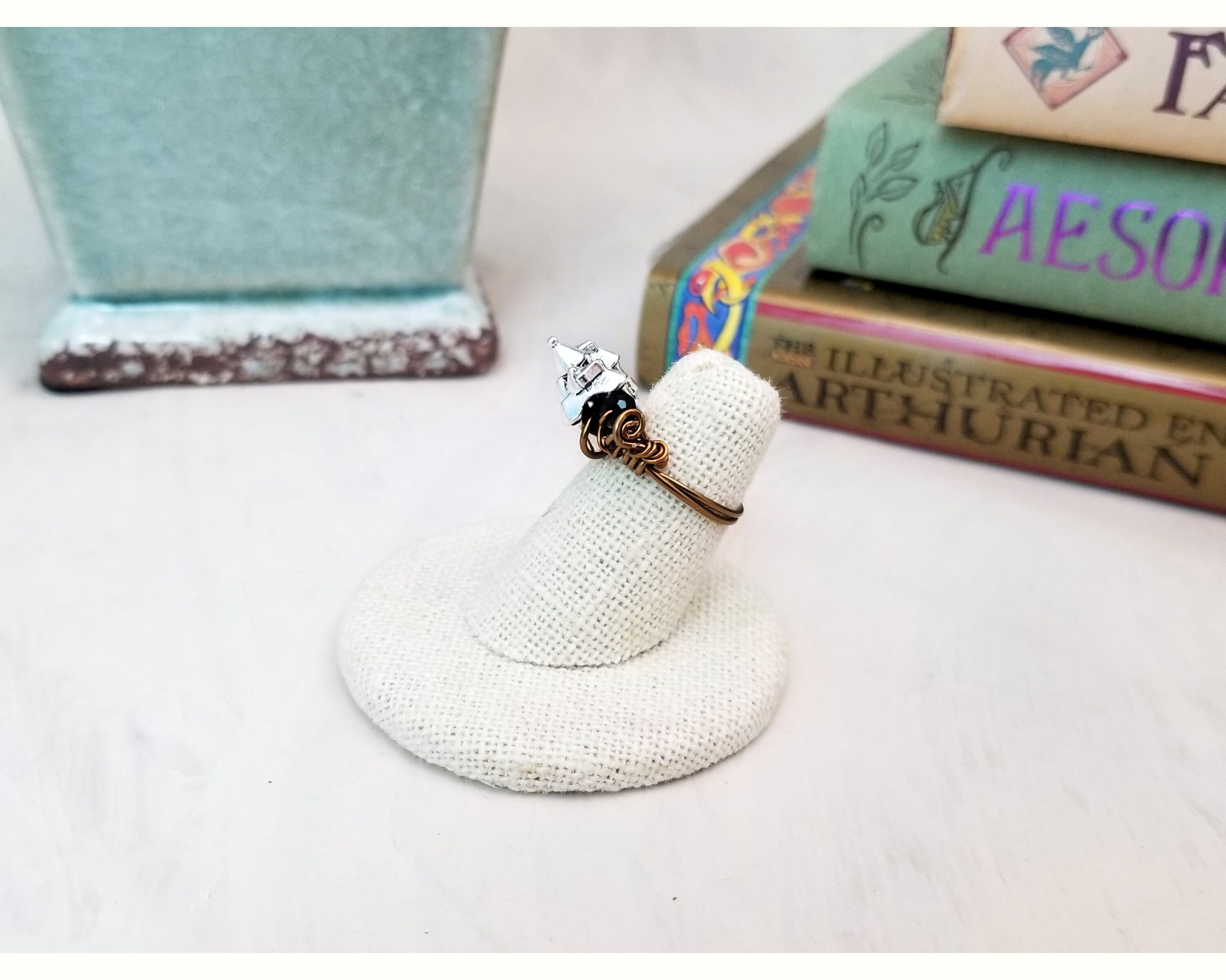 Castle Ring in Black, Fairy Tale, Wedding, Bridesmaid, Gothic ...