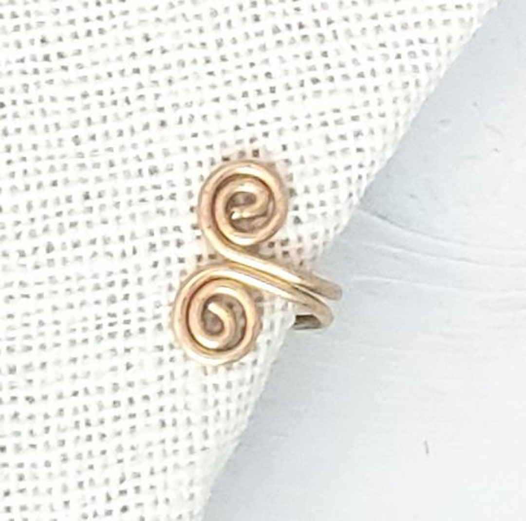 Ear Tragus /nose Side Cuff, Double Spiral, Reversible, Adjustable ...