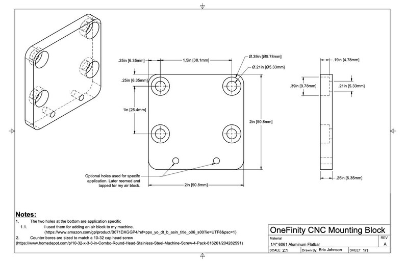 Onefinity Cnc Mounting Plate Digital Plans Cnc Cut File Etsy