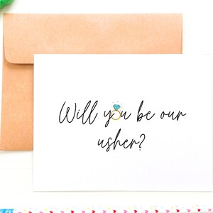 Usher Card Will You Be Our Usher Usher Proposal Cards | Etsy
