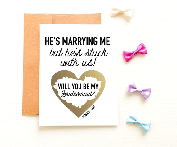 Funny Proposal Cards Funny Asking Cards Funny Bridesmaid | Etsy