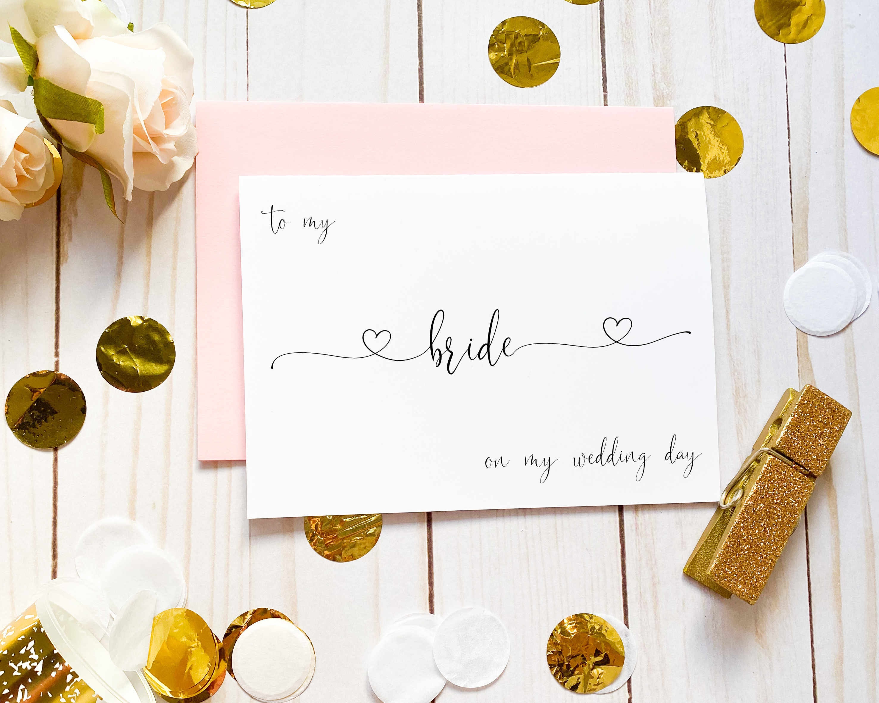 To My Bride On My Wedding Day Day of Wedding Cards Wedding | Etsy