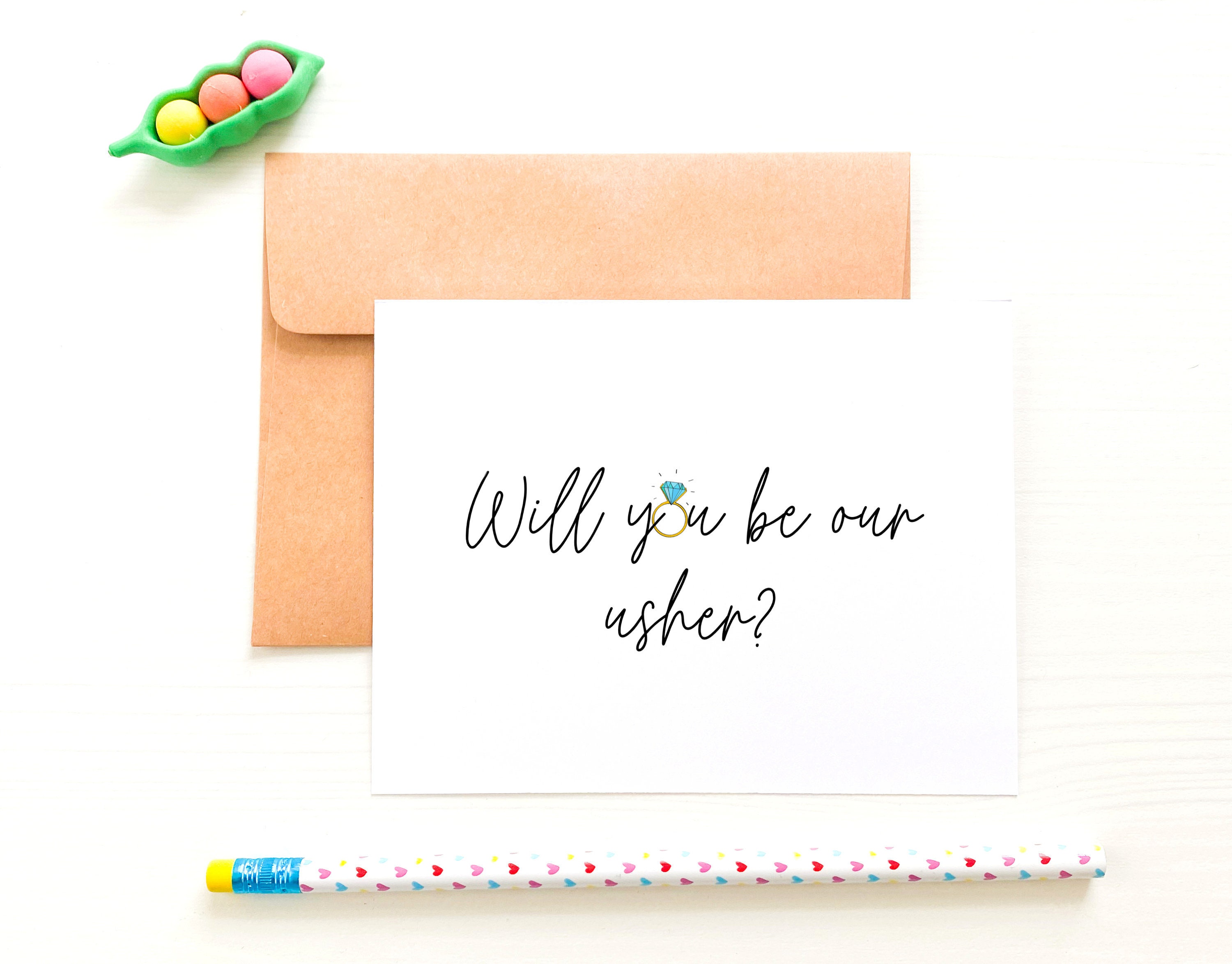 Usher Card Will You Be Our Usher Usher Proposal Cards - Etsy España