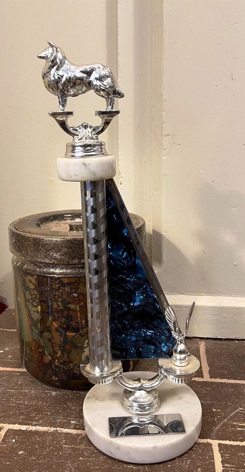 Vintage Dog Trophy 1967 Vintage Collie Dog Show Trophy - Etsy