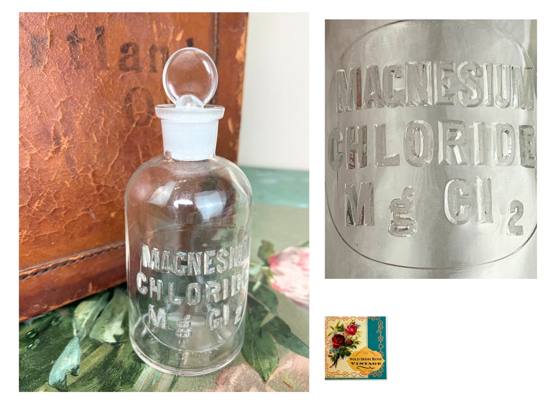 Antique Chemist’s Bottle With Glass Stopper Wheaton Glass Magnesium ...
