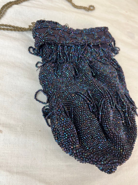 Antique Beaded Bag Reticule Micro Beaded Reticule Bag… - Gem