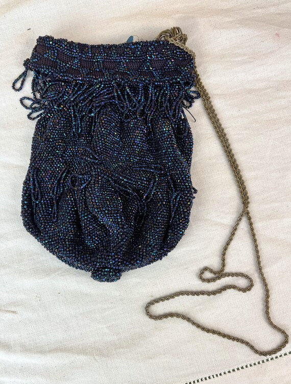 Antique Beaded Bag Reticule Micro Beaded Reticule Bag… - Gem