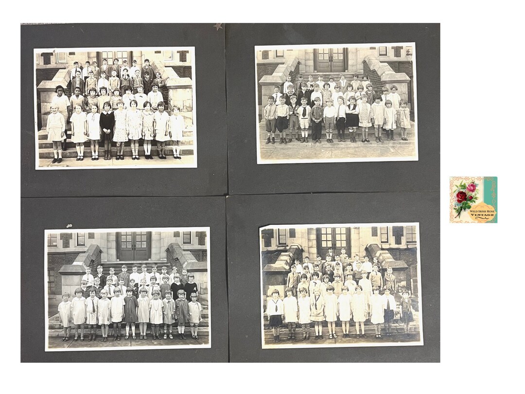 Vintage 1920s Class Photos Antique School Photographs 1920s Black ...