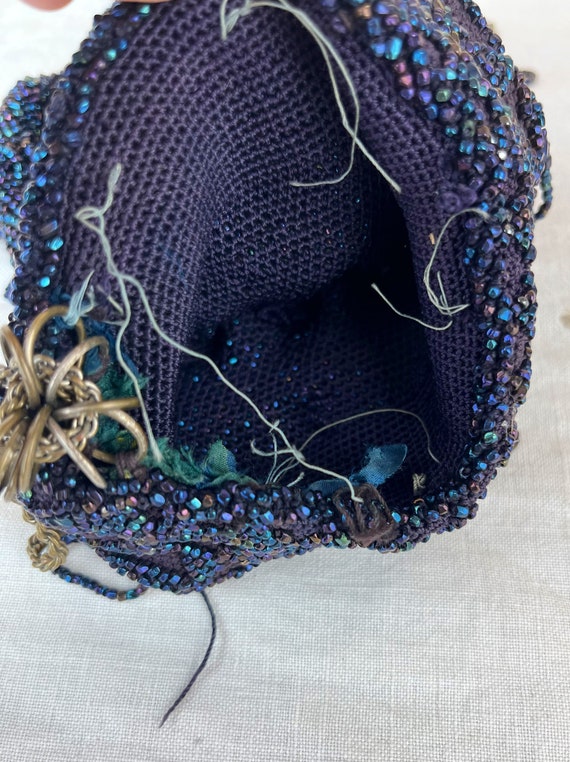 Antique Beaded Bag Reticule Micro Beaded Reticule Bag… - Gem