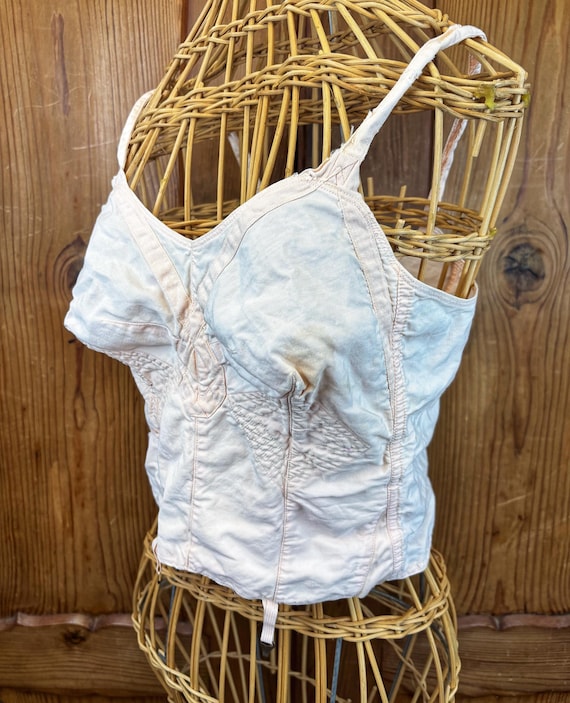 Vintage Bra 1940’s Bra Longline Bullet Bra by Mardi B… - Gem