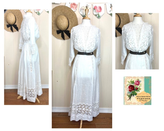 antique edwardian 1900s white - Gem