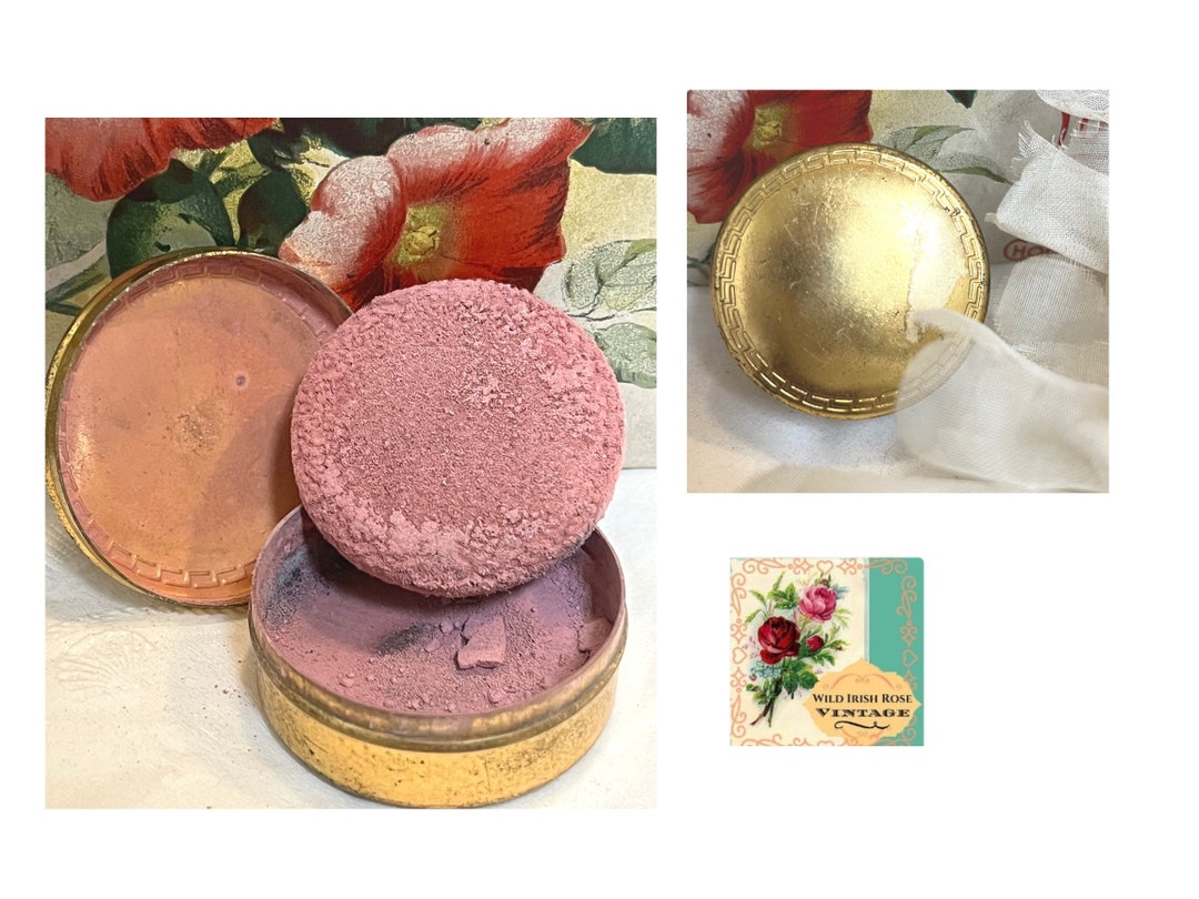 Antique Compact Edwardian Face Powder Compact Tin Make up Powder Early ...