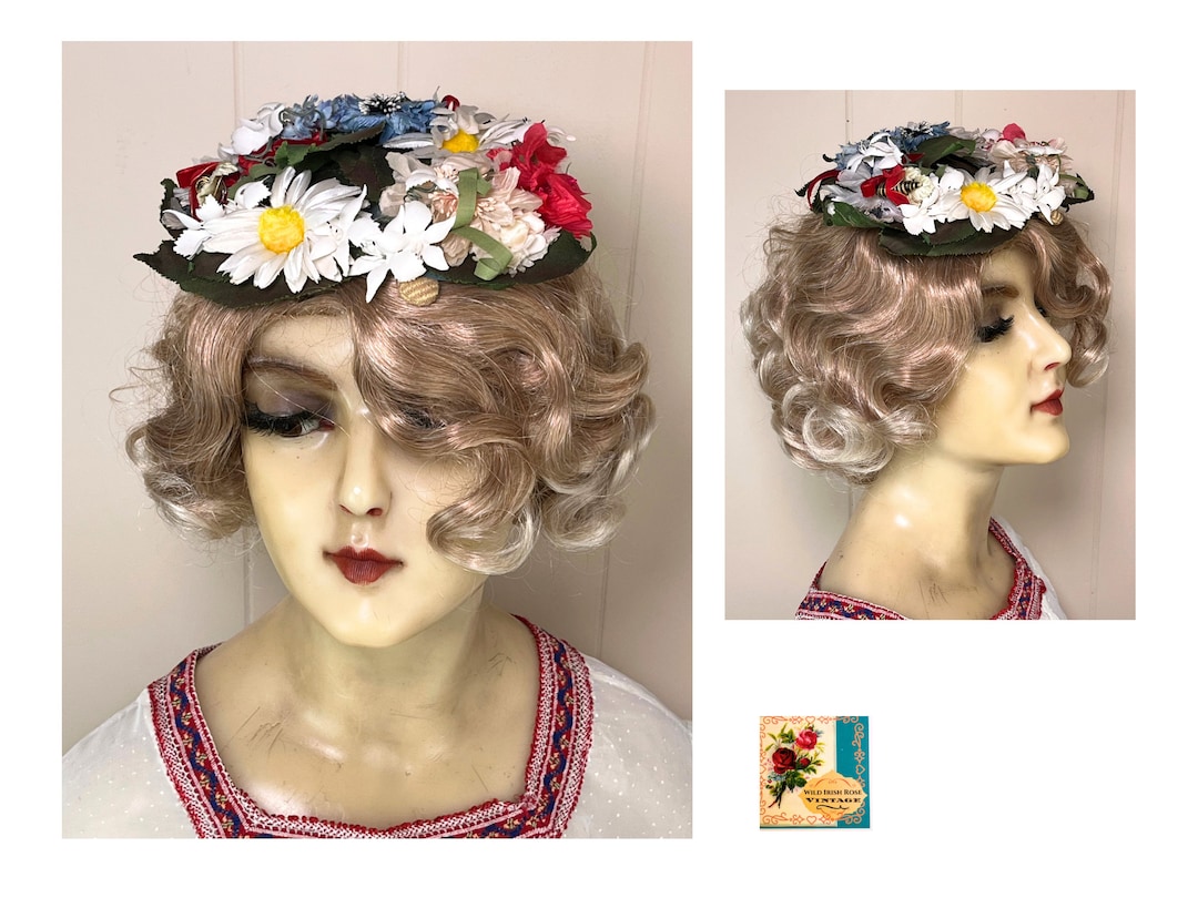 Vintage Flowered Fascinator 1950s Floral Hat Daisy Headpiece - Etsy