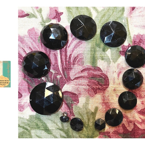 Antique Jet Buttons - Etsy