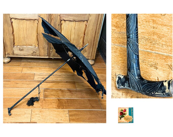 Antique Victorian Parasol for Restoration Wounded Bird Parasol 1800s ...