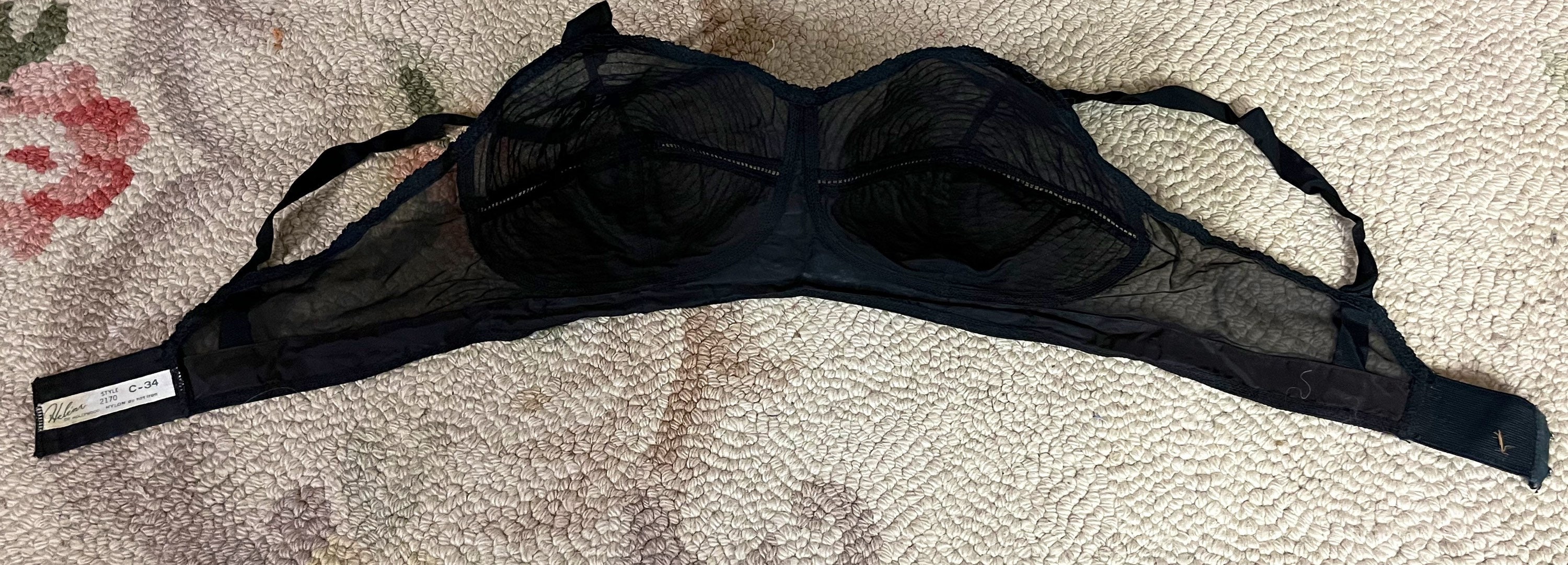 Vintage Bullet Bra 1950's Black Bullet Bra by Helene of - Etsy Australia