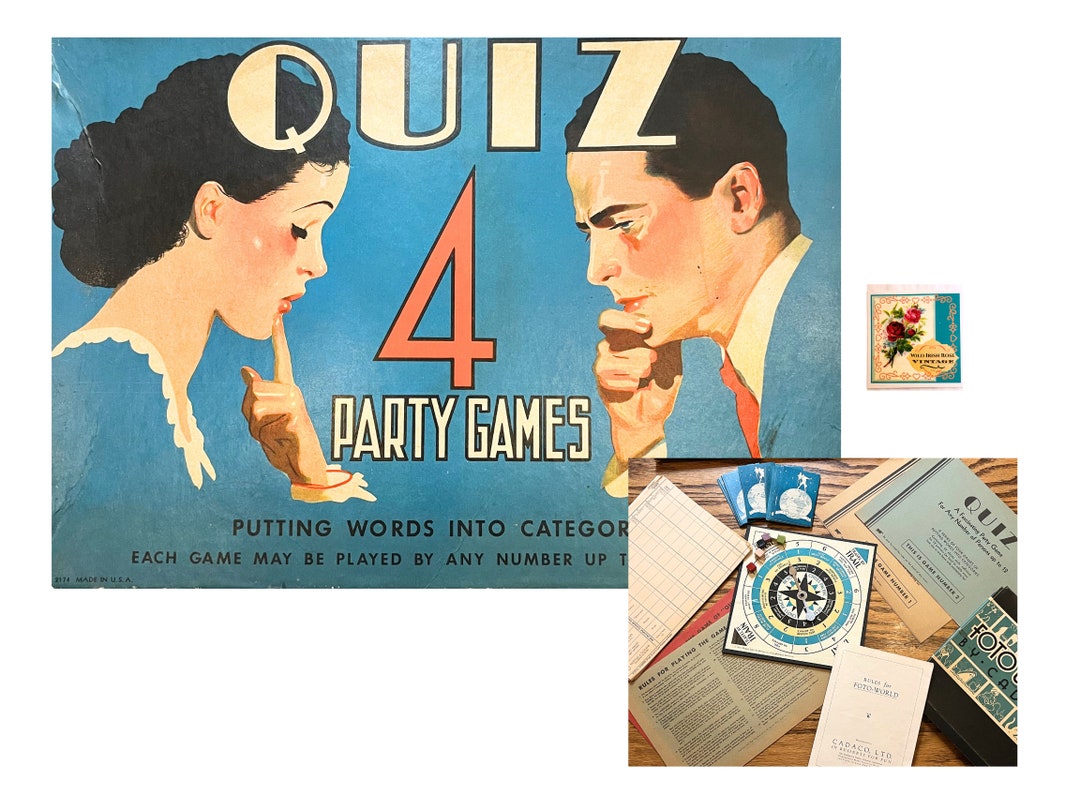 Vintage Party Game of Quiz - Etsy